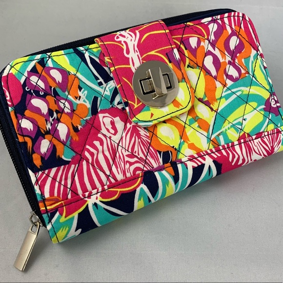 Bags | New Quilted Double Section Wallet With Twist Lock | Poshmark